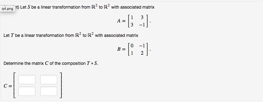 Solved 94.png it) Let S be a linear transformation from R2 | Chegg.com
