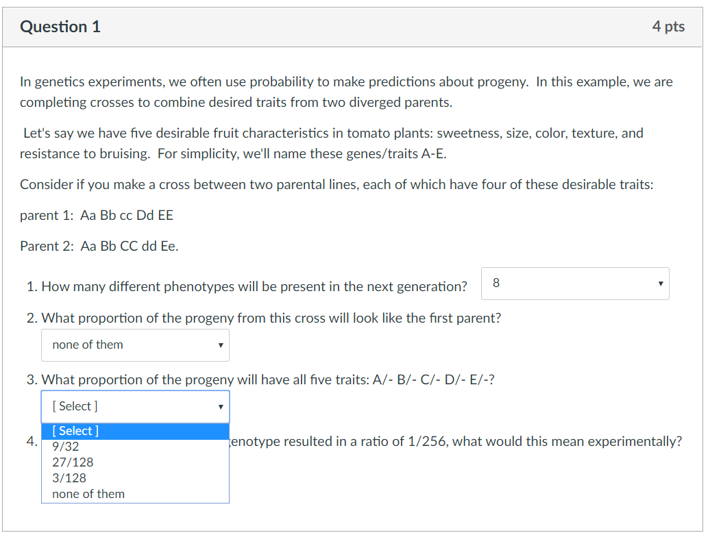 Solved In genetics experiments, we often use probability to | Chegg.com
