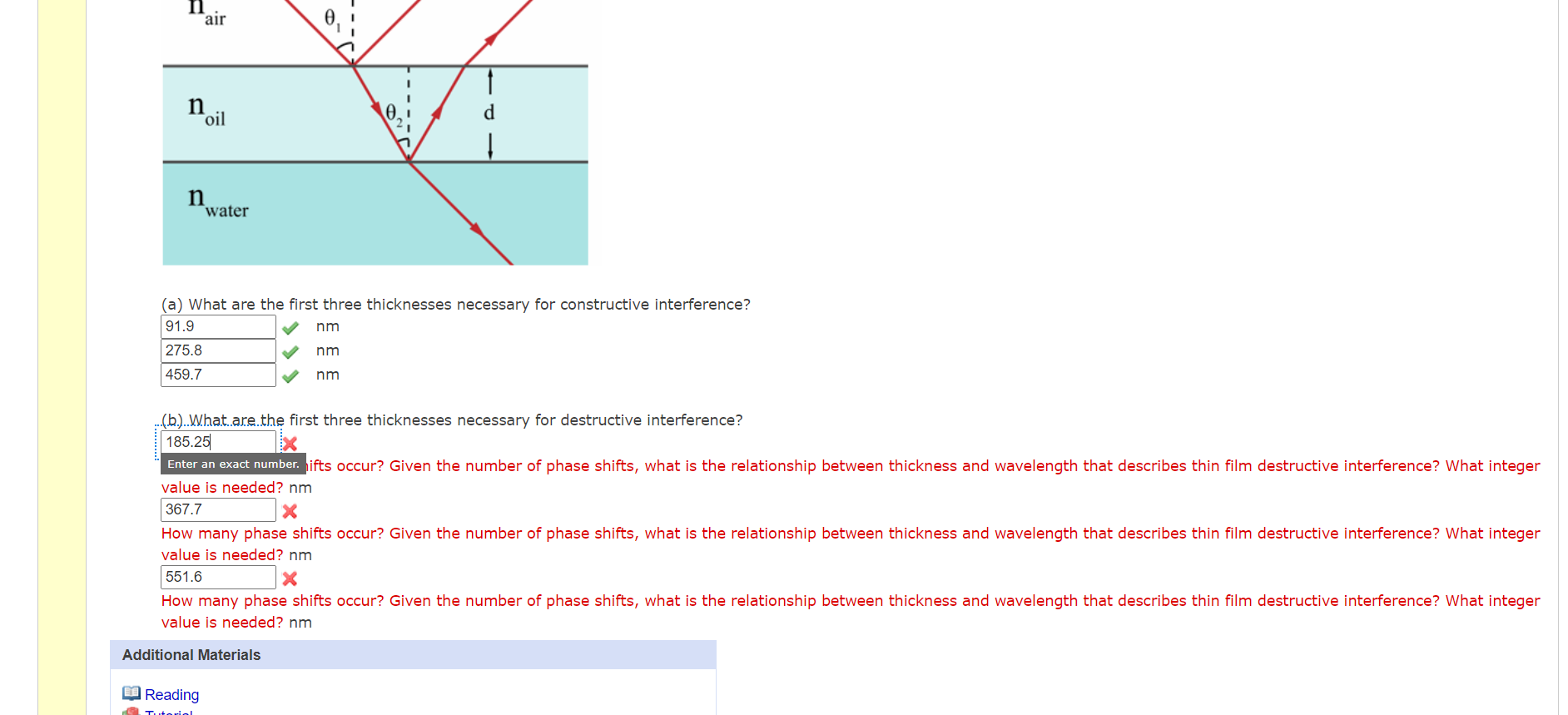 Solved Working on your car you spill oil (index of | Chegg.com