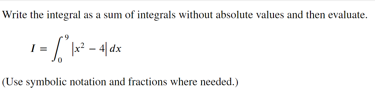 Solved Write the integral as a sum of integrals without | Chegg.com