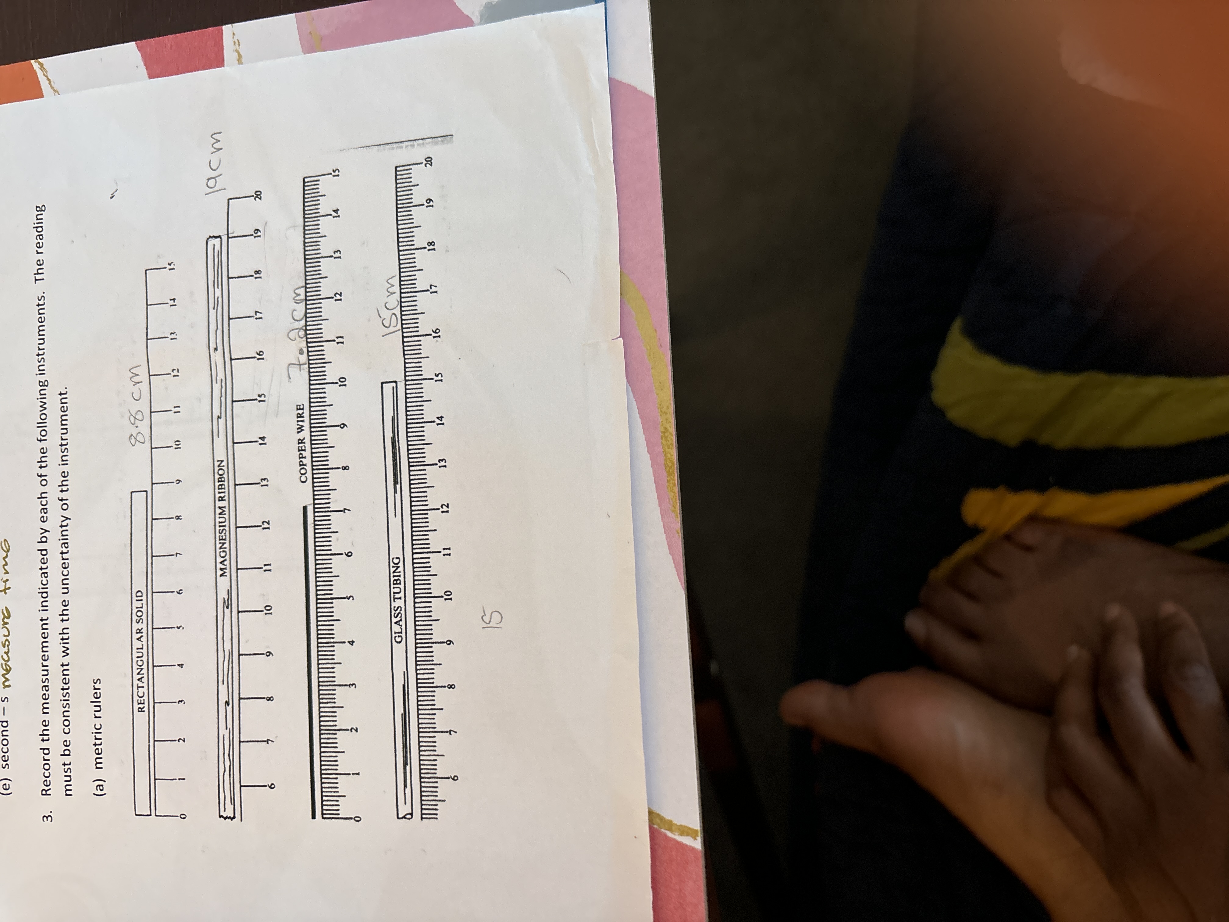 Solved Record the measurement indicated by each of the | Chegg.com