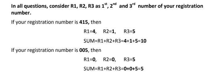 Solved In all questions, consider R1, R2, R3 as 1st, 2nd and | Chegg.com