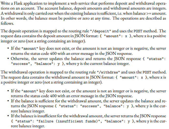 Solved Python and Flask:Write a Flask application to | Chegg.com