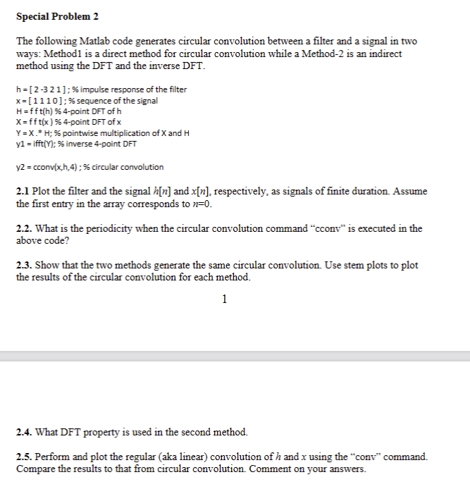 Solved The following Matlab code generates circular | Chegg.com