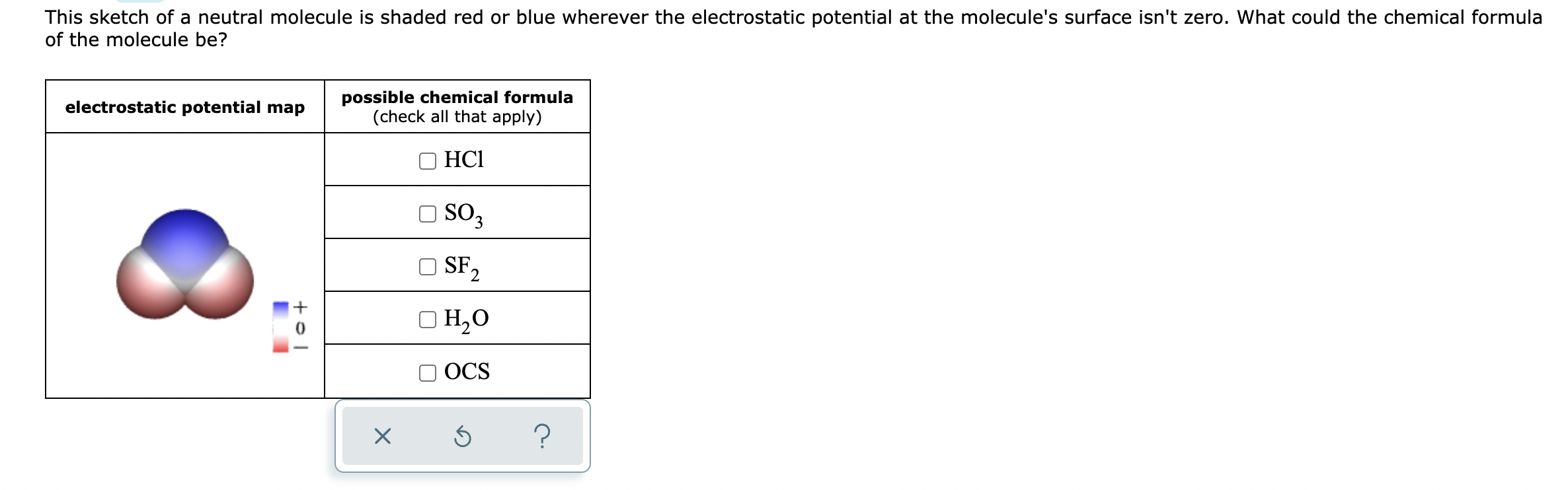 Solved This sketch of a neutral molecule is shaded red or | Chegg.com