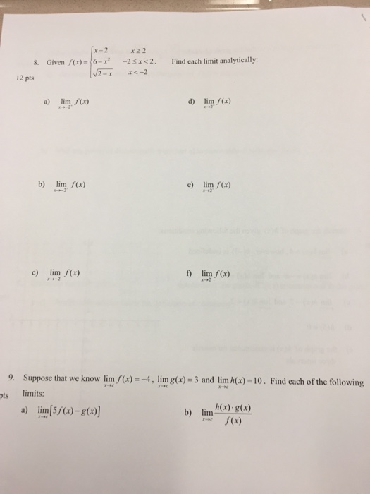 Solved x2 2 2. Find each limit analytically: 2s 2-x