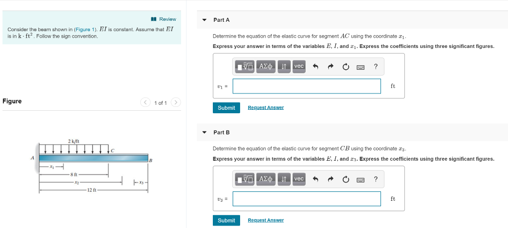 Answered: Review Part A Consider the beam shown in (Figure Answered: Review Part A Consider the beam shown in (Figure
