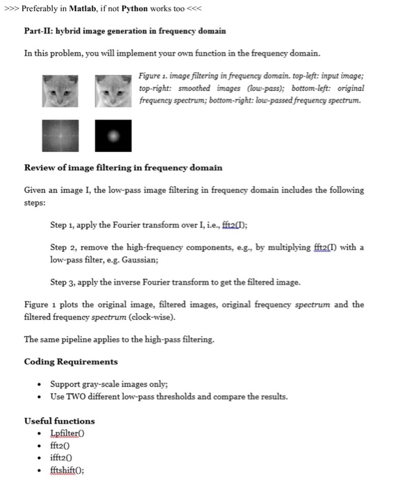Solved Preferably In Matlab If Not Python Works Too