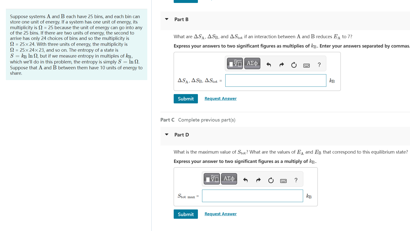 Solved Suppose systems A and B each have 25 bins, and each | Chegg.com