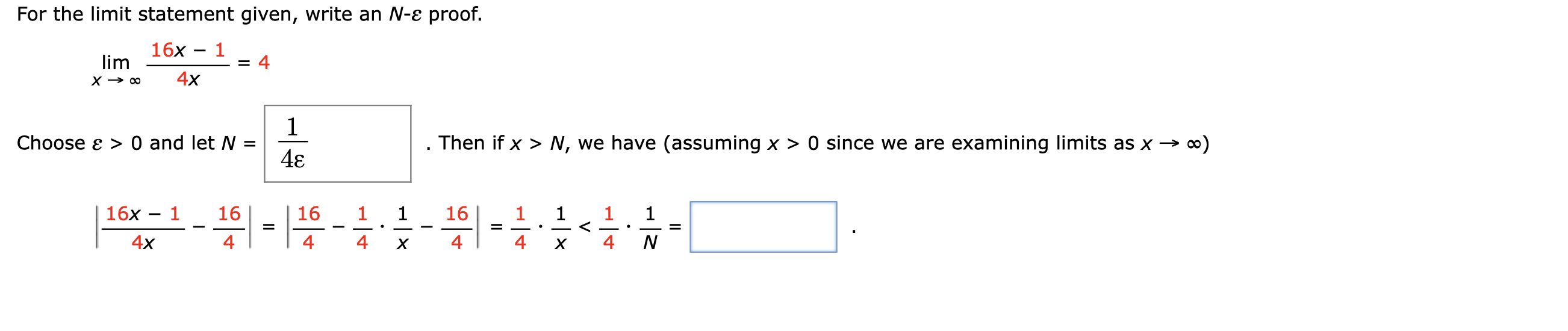 Solved For the limit statement given, write an N-ε proof. | Chegg.com
