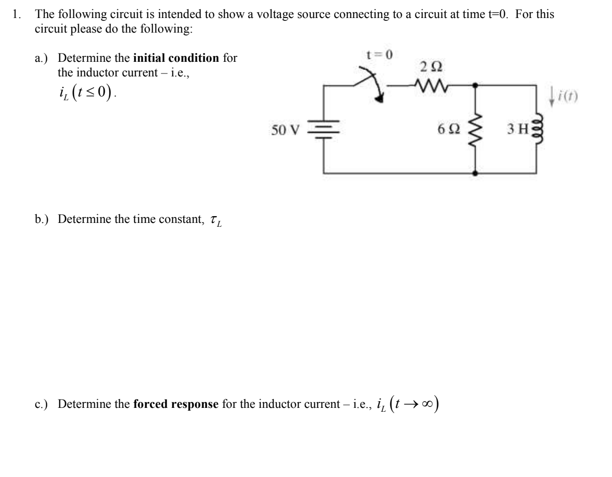 Solved 1. The following circuit is intended to show a | Chegg.com