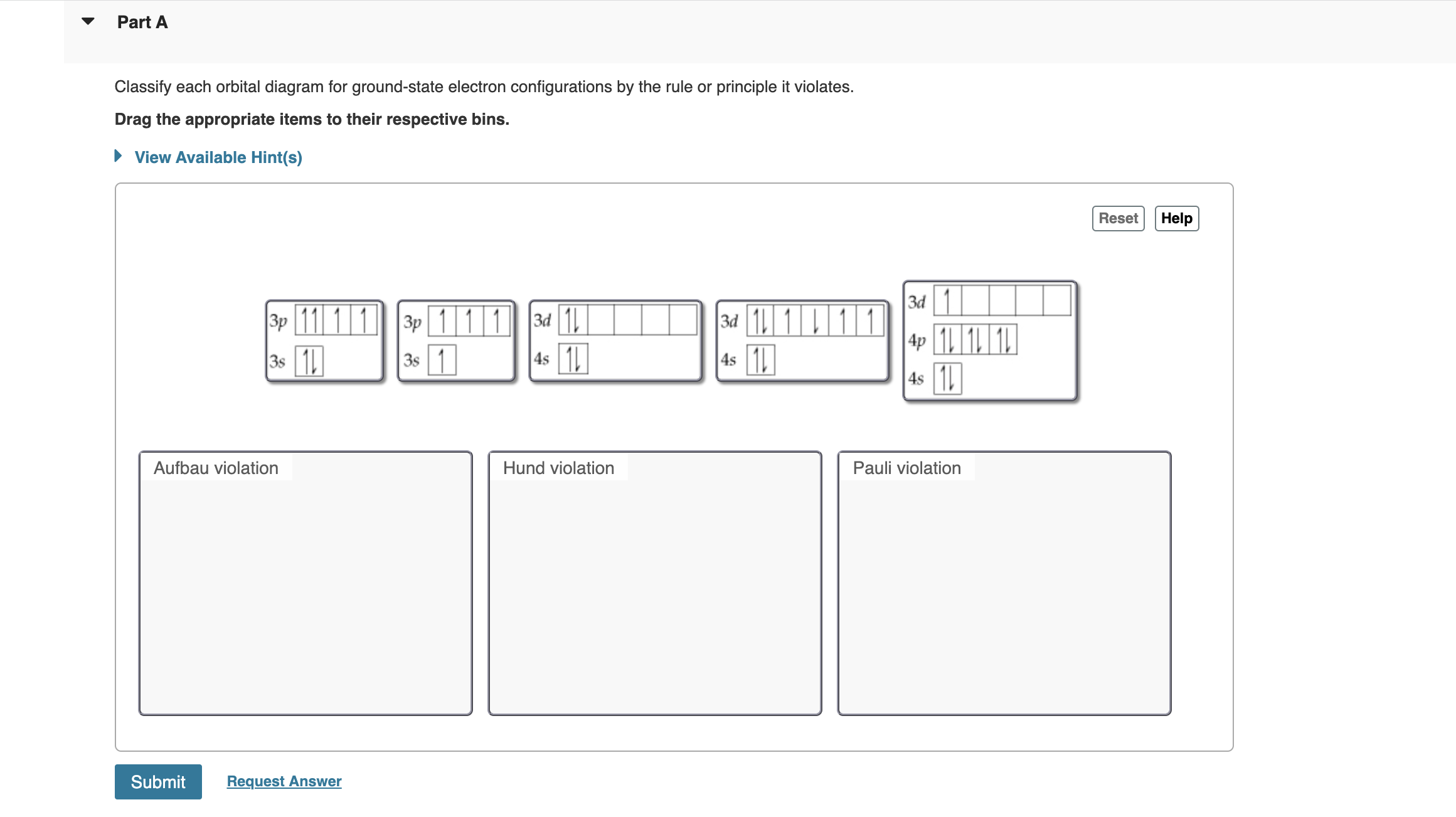 Solved Classify each orbital diagram for ground-state | Chegg.com