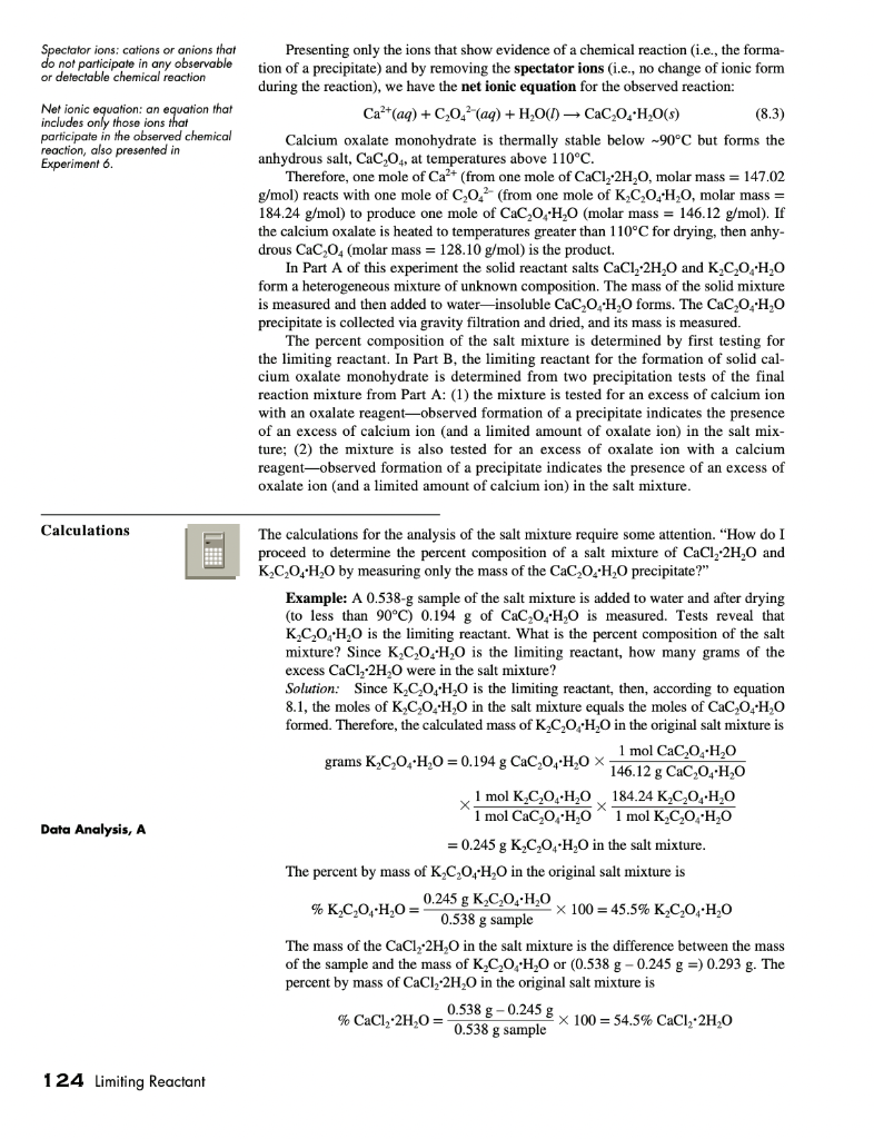 Solved Experiment 8 Limiting Reactant Scimat/Science Source | Chegg.com
