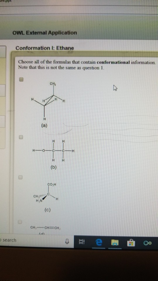 терро OWL External Application Conformation I: Ethane | Chegg.com