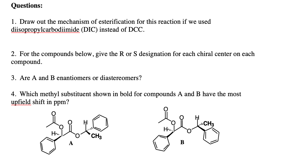 Solved Questions: 1. Draw out the mechanism of | Chegg.com
