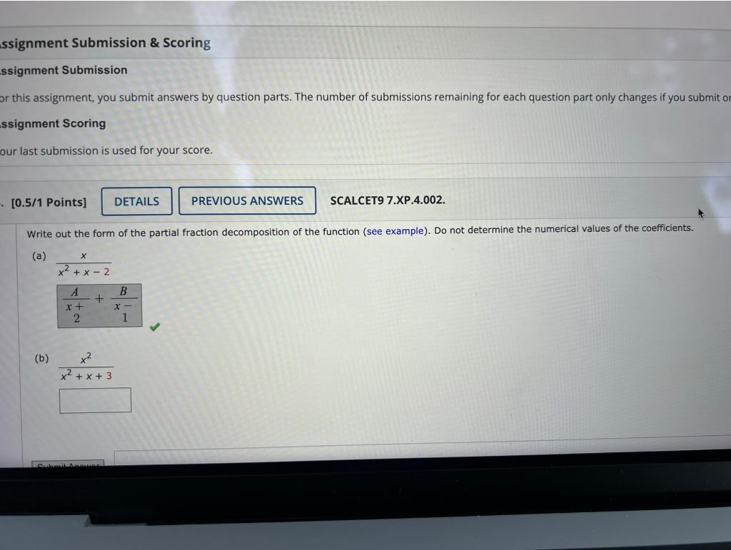 Solved ssignment Submission & Scoring ssignment Submission | Chegg.com
