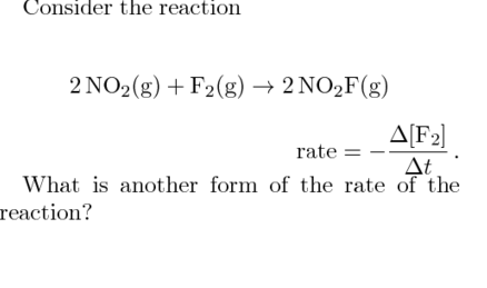 Solved Consider the reaction 2 NO2(g) + F2(g) + 2 NO2F(8) | Chegg.com