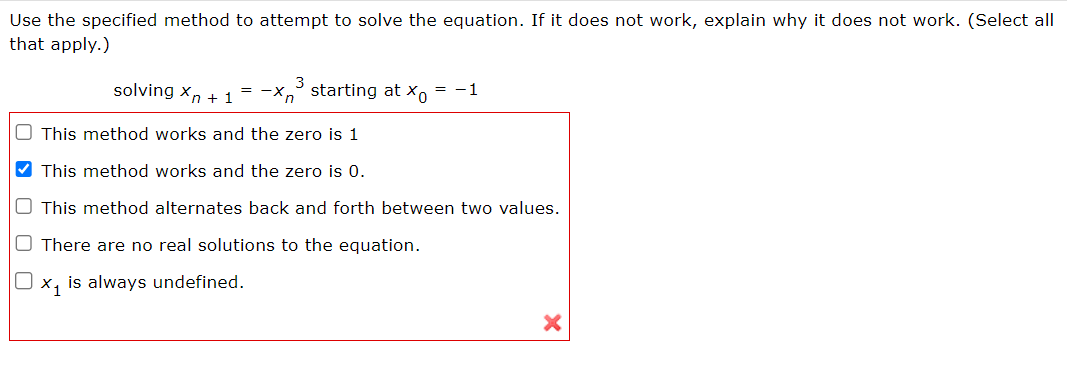 Solved Use the specified method to attempt to solve the | Chegg.com