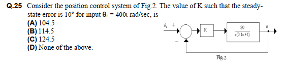 Solved Q.20 Electrical time-constant of an | Chegg.com