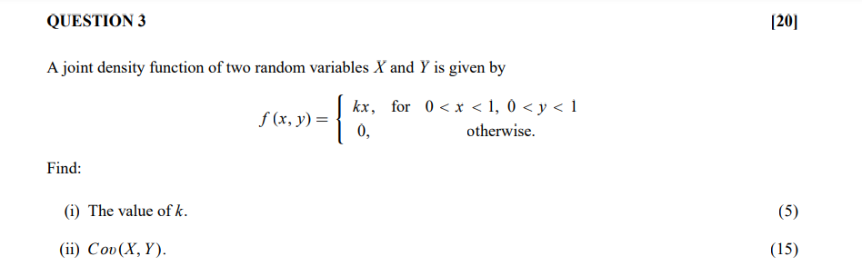 Solved A Joint Density Function Of Two Random Variables X 1928