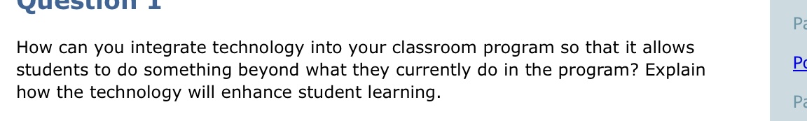 Solved How can you integrate technology into your classroom | Chegg.com