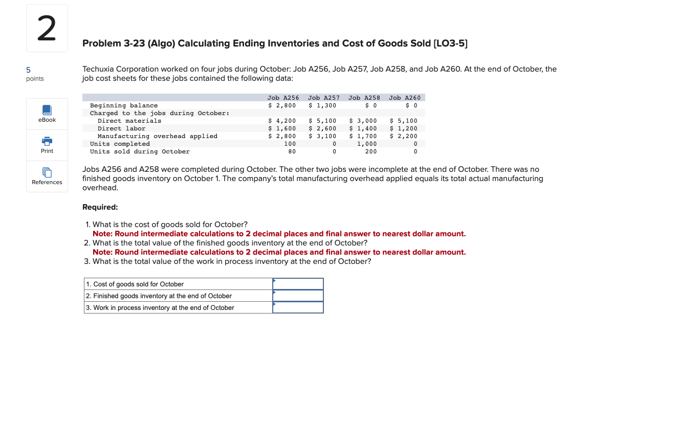 Solved Problem 3-23 (Algo) Calculating Ending Inventories | Chegg.com
