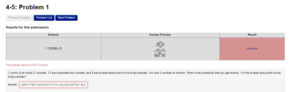 Solved 4-5: Problem 1 Previous Problem Problem ListNext | Chegg.com