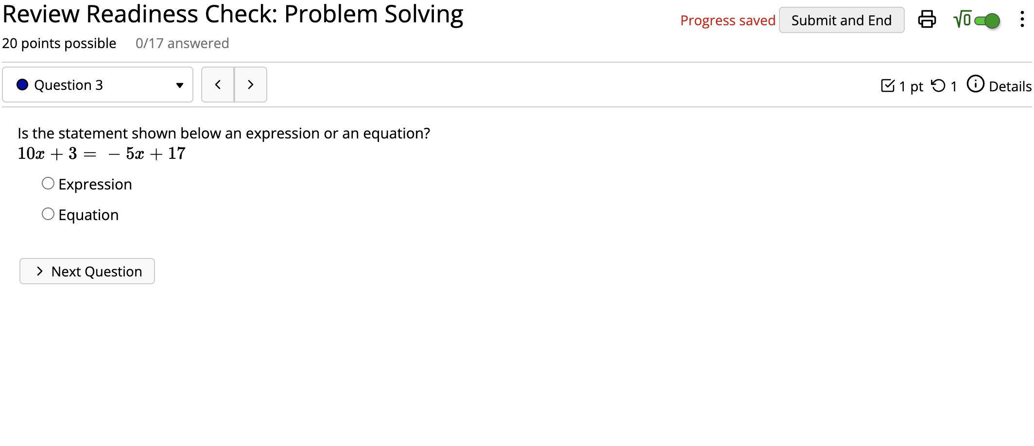 Solved Review Readiness Check: Problem Solving Progress | Chegg.com