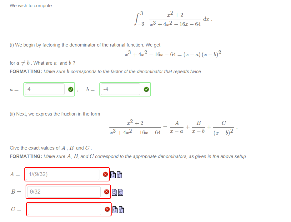 Solved (ii) ﻿Next, we express the fraction in the | Chegg.com