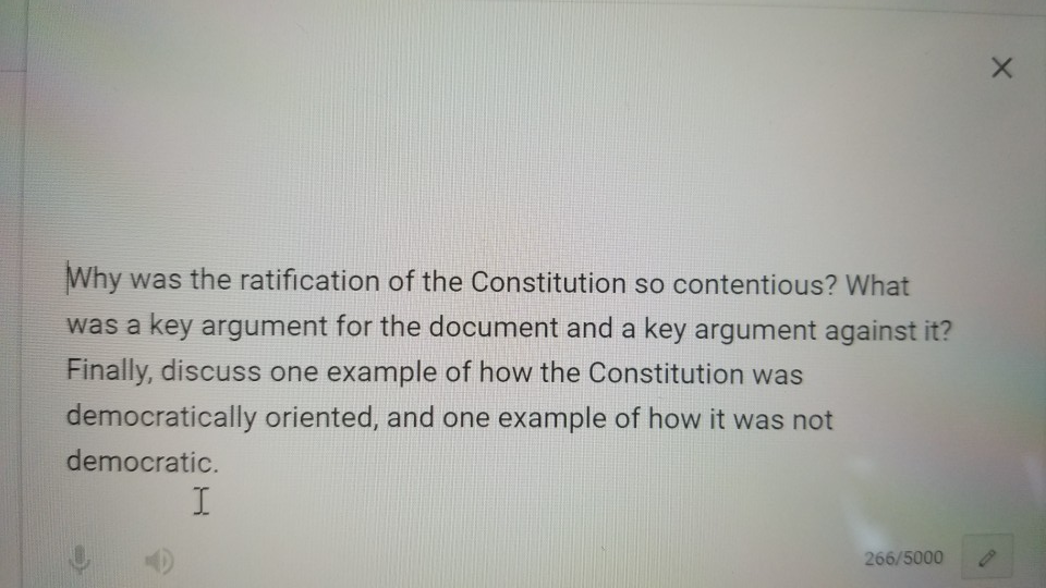 Solved Why was the ratification of the Constitution so | Chegg.com