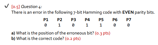 Solved [0.5] Question 4: There is an error in the following | Chegg.com