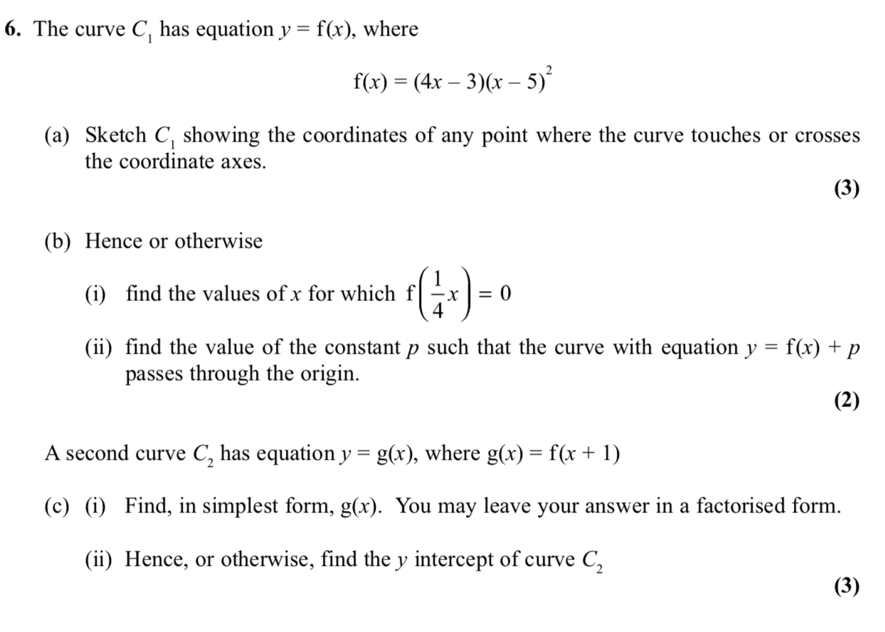 Solved 6. The curve C, has equation y = f(x), where f(x) = | Chegg.com