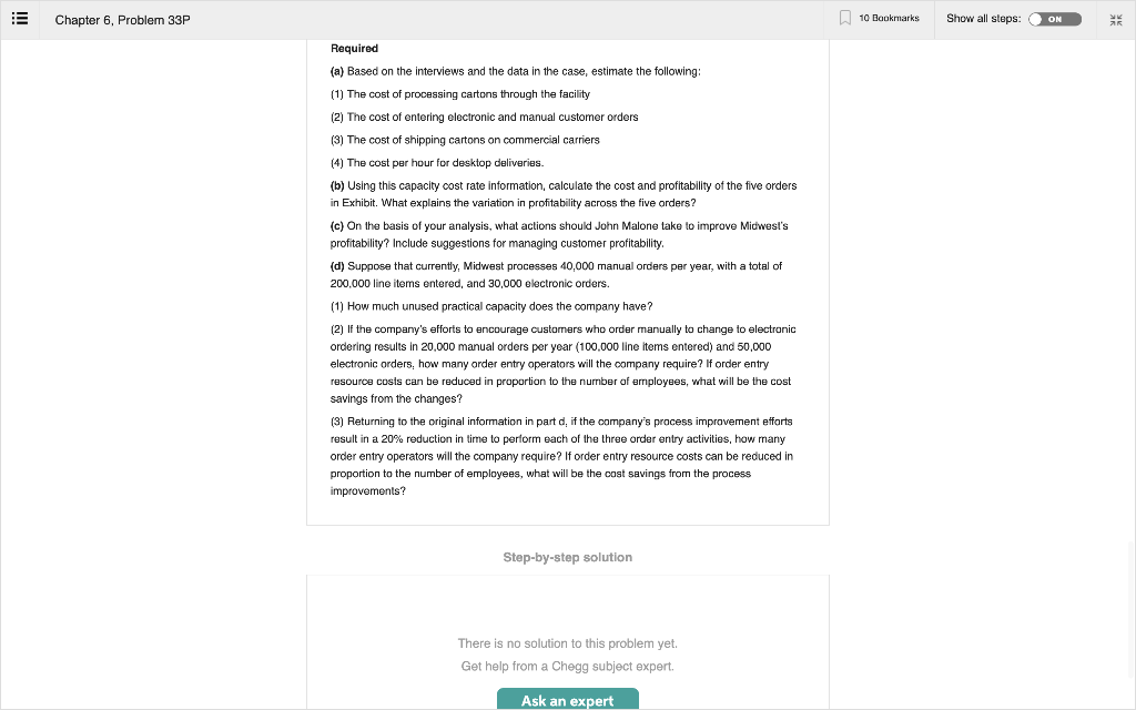 Solved Chapter 6, Problem 33P 10 Bookmarks Show all steps: | Chegg.com