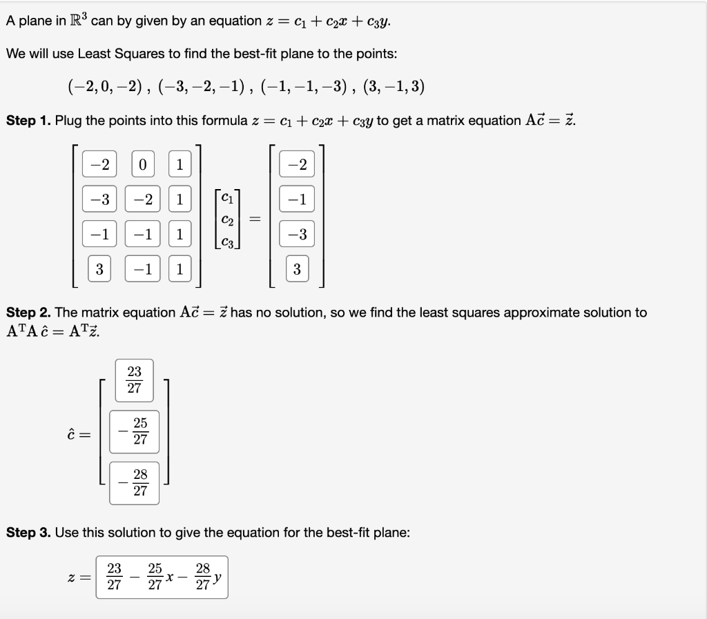 Solved Use Least Squares to find the best-fit parabola y = a | Chegg.com