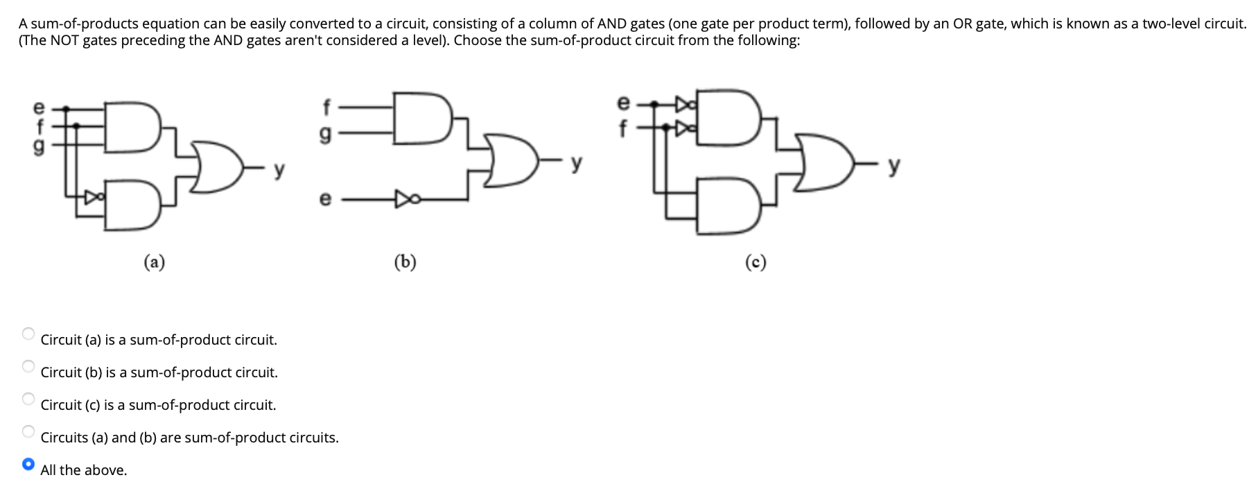 Solved A sum-of-products equation can be easily converted to | Chegg.com