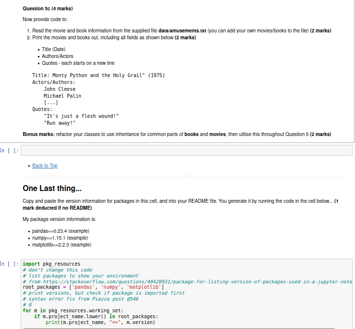 Solved Question 5c (4 marks) Now provide code to: 1. Read | Chegg.com