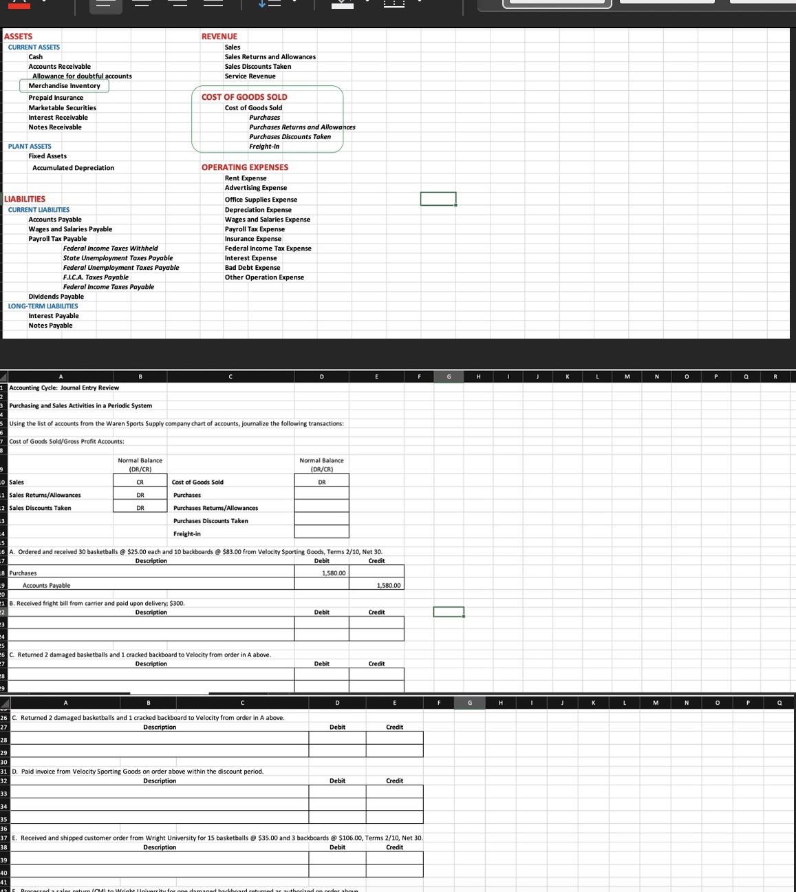 Solved can you show the formulas to enter into excel when | Chegg.com