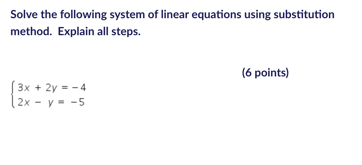 Solved Solve The Following System Of Linear Equations Using Chegg
