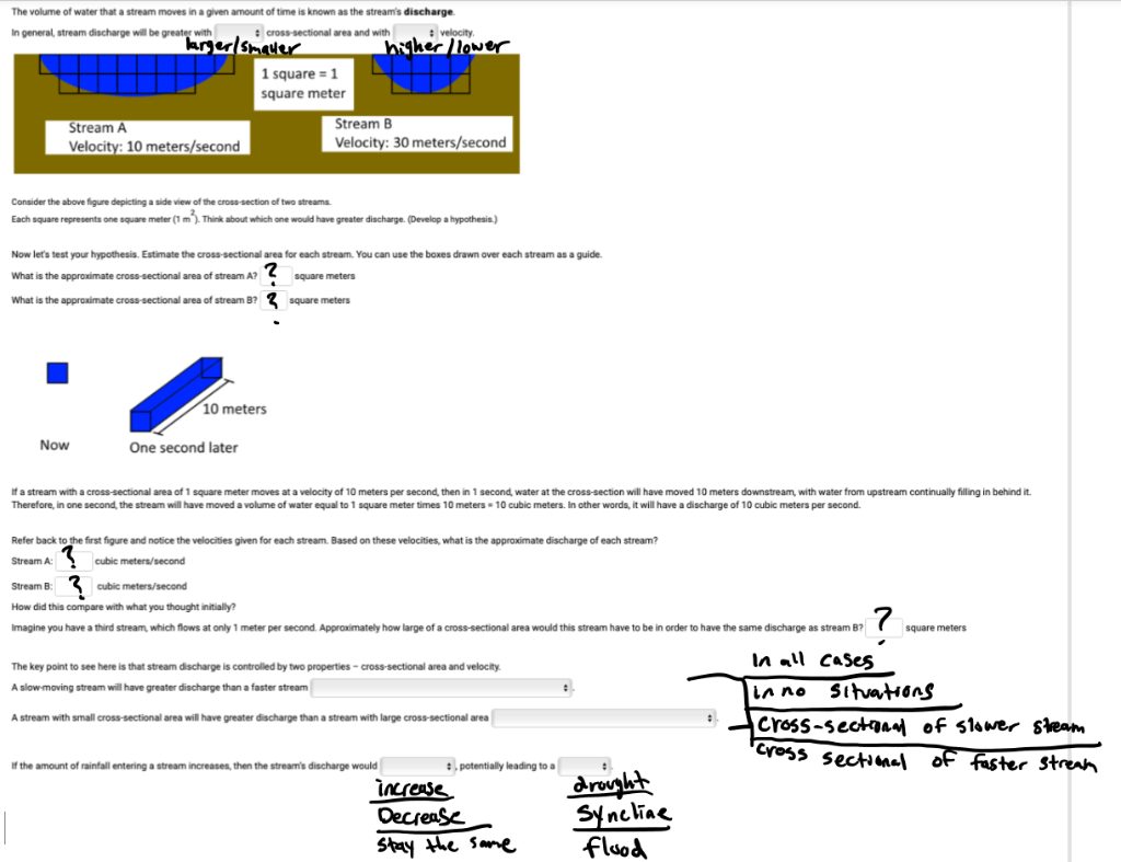 Solved The volume of water that a stream moves in a given | Chegg.com