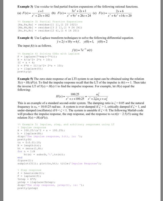 Solved .) Use the LTI viewer to obtain the step response of | Chegg.com