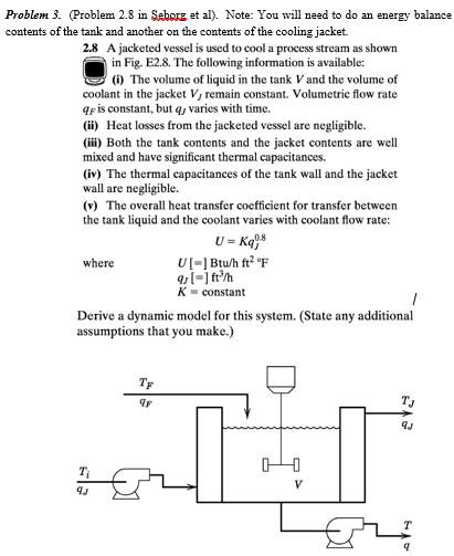 Problem 3. (Problem 2.8 in Seborg et al). Note: You | Chegg.com Problem 3. (Problem 2.8 in Seborg et al). Note: You | Chegg.com