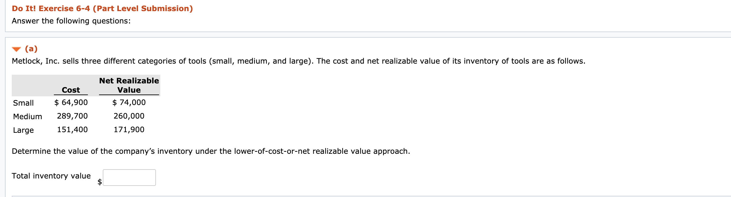 Solved Do It! Exercise 6-4 (Part Level Submission) Answer | Chegg.com