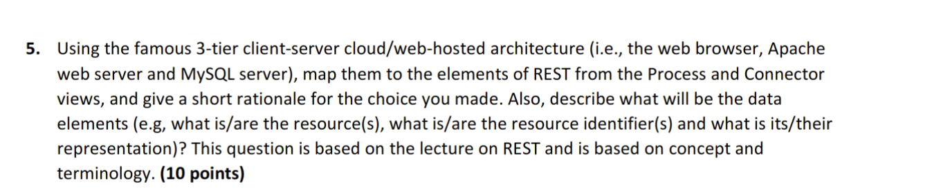 Solved 5. Using the famous 3-tier client-server | Chegg.com