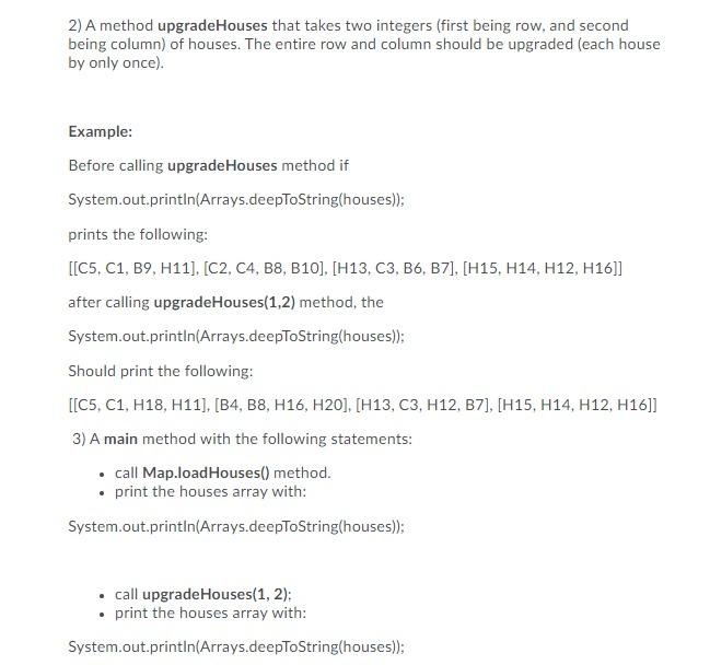 Map Class Create a class called Map that uses the | Chegg.com