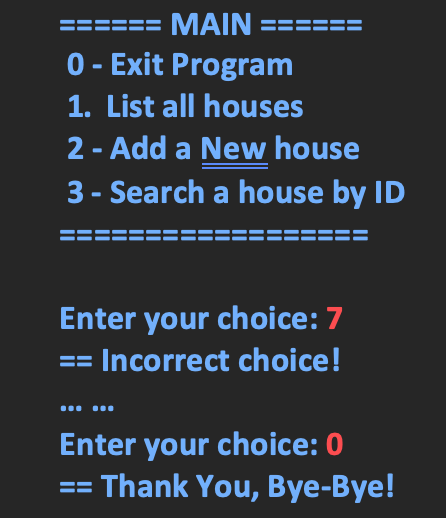 Solved Write a program in C language 1. Create Main menu. | Chegg.com