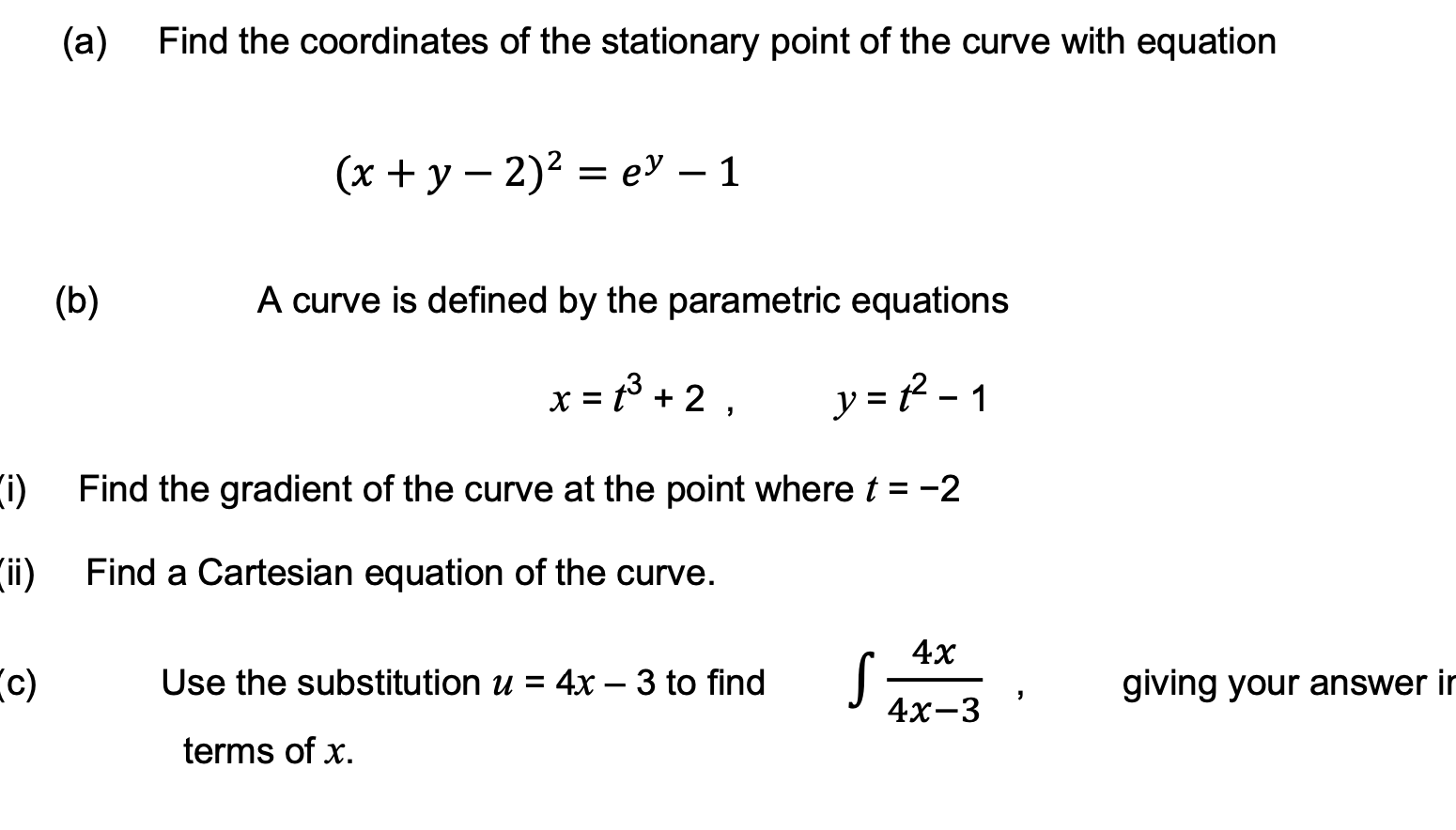 Solved (a) Find the coordinates of the stationary point of | Chegg.com