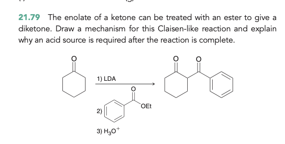 Solved 21.79 The enolate of a ketone can be treated with an | Chegg.com