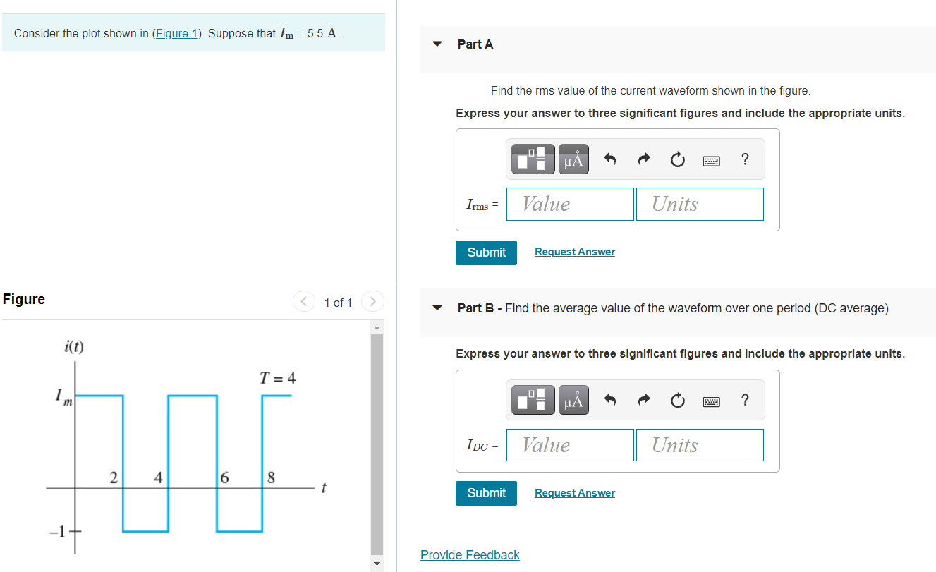 Solved Find the rms value of the current waveform shown in | Chegg.com