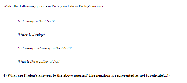 Solved 2) Represent the following facts and rules in Prolog | Chegg.com