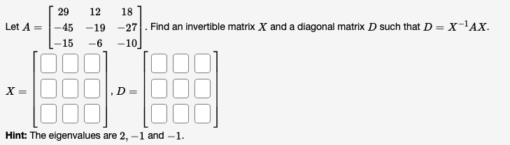 For each of the following matrices, determine the | Chegg.com